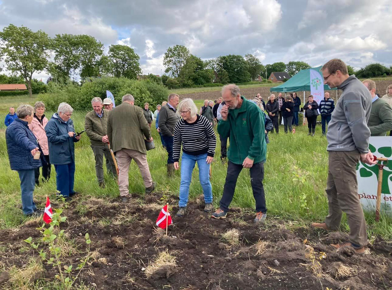 Plantning af de sidste træer til Favrskov Kommune - Plant et Træ